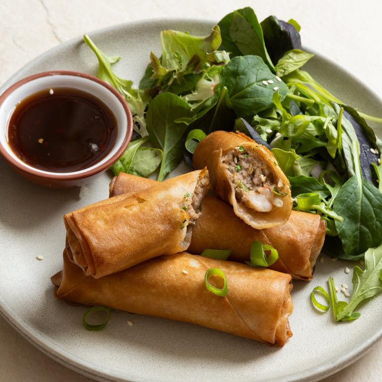 Prawn & Pork Spring Rolls with Chilli Lime Dipping Sauce - Markwell ...